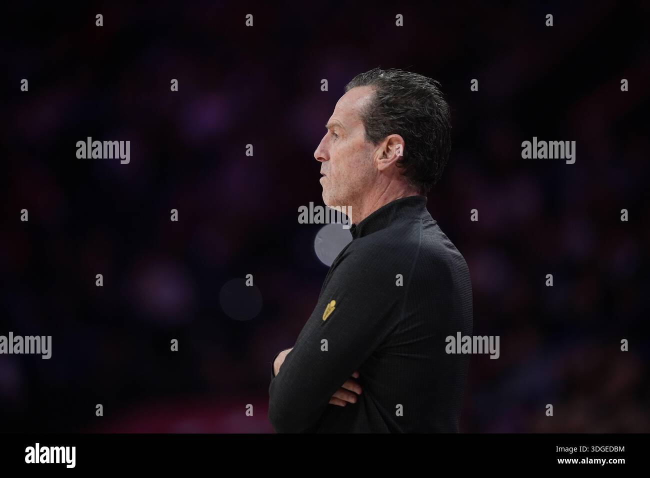 Cleveland Cavaliers' Kenny Atkinson coaches during an NBA basketball ...