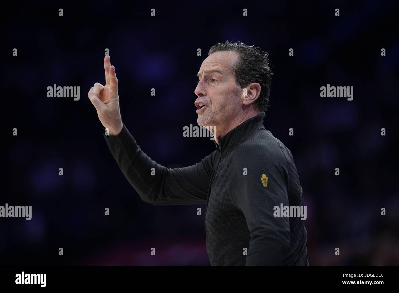 Cleveland Cavaliers' Kenny Atkinson coaches during an NBA basketball ...