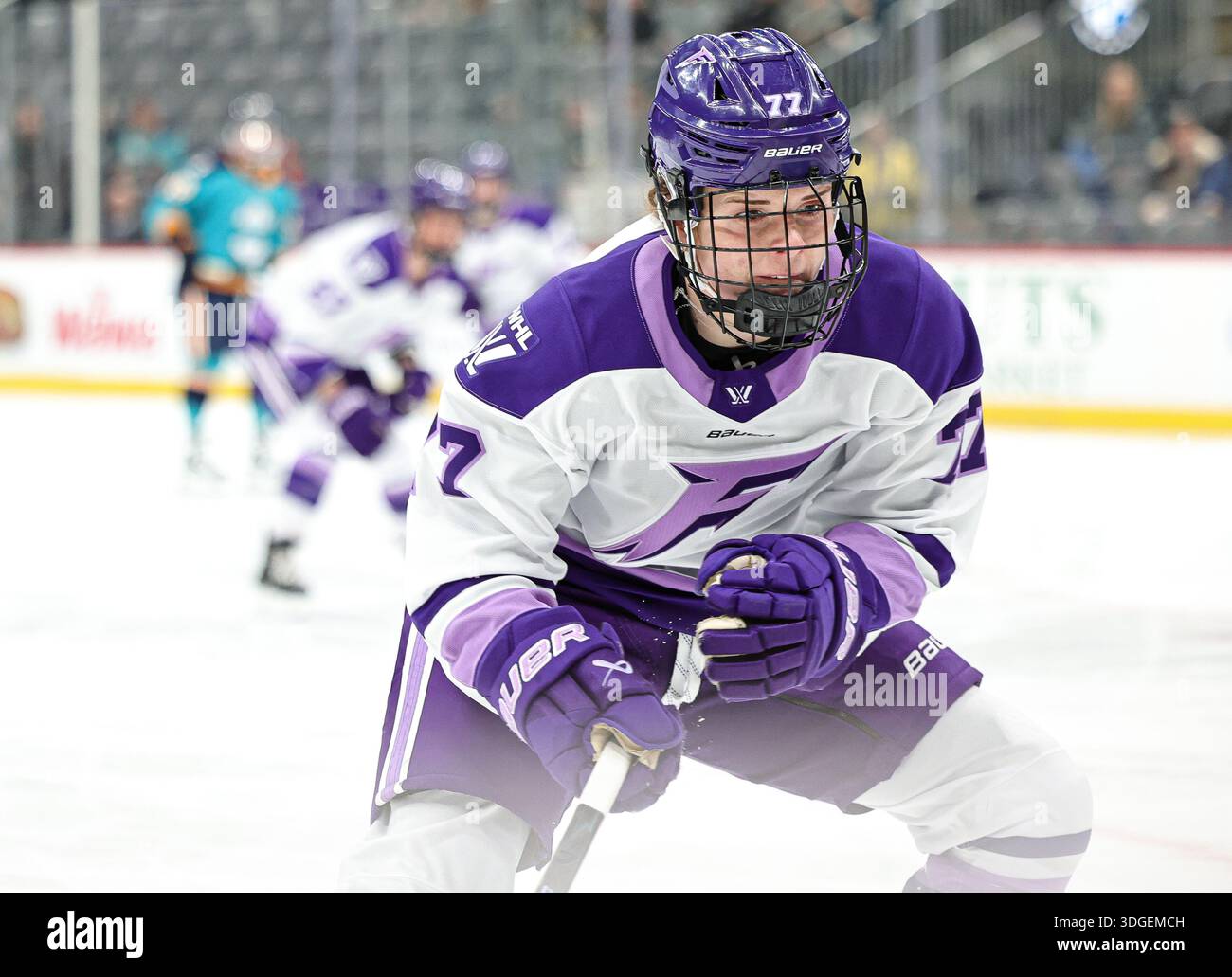 Newark, USA. 16th Jan, 2026. Minnesota Frost forward Britta Curl ...