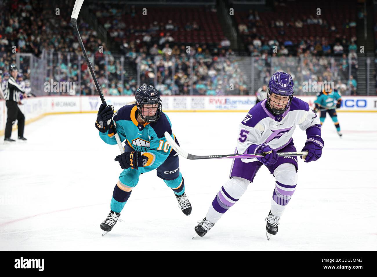 Newark, USA. 16th Jan, 2026. New York Sirens forward Sarah Fillier (10 ...