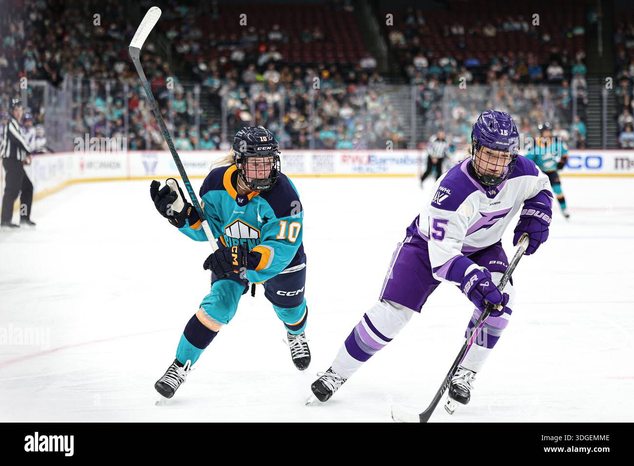 Newark, USA. 16th Jan, 2026. New York Sirens forward Sarah Fillier (10 ...
