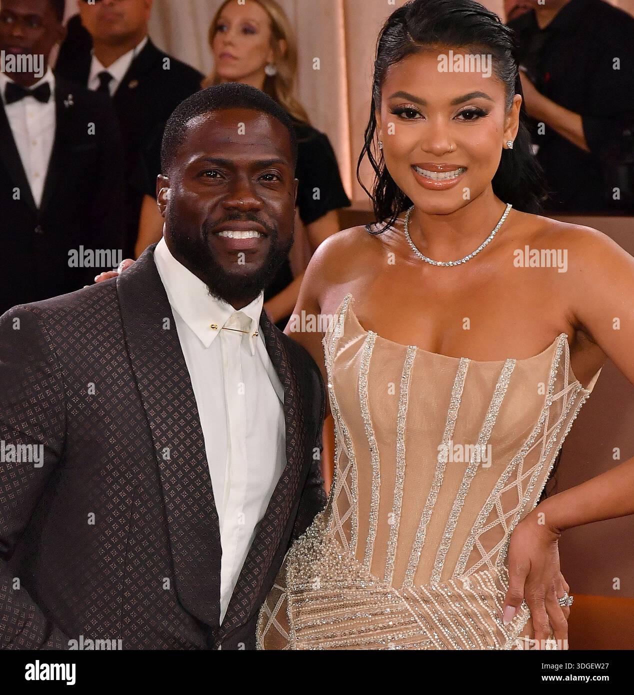 Eniko Hart, and Kevin Hart attend the 83rd annual Golden Globe Awards ...