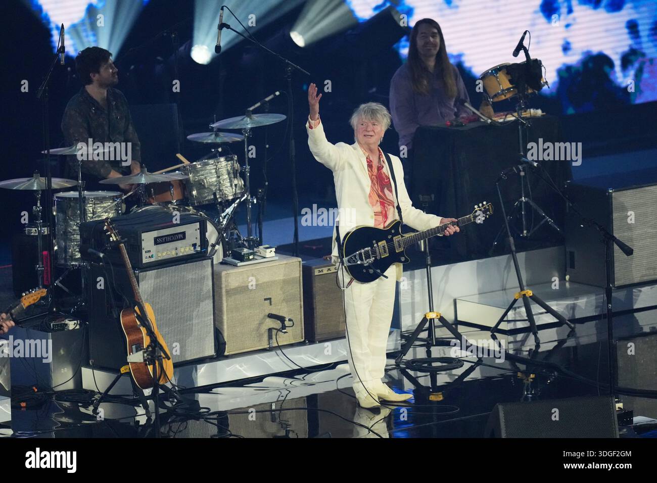 Neil Finn, lead singer for Crowded House performs during the Opening ...