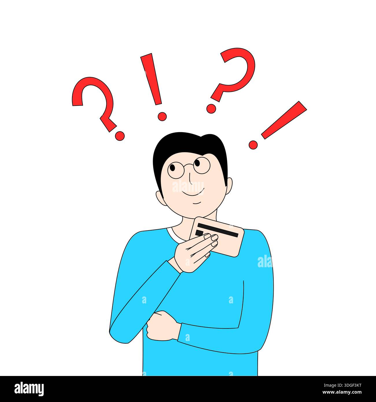 Funny guy looking something Stock Vector Images - Alamy