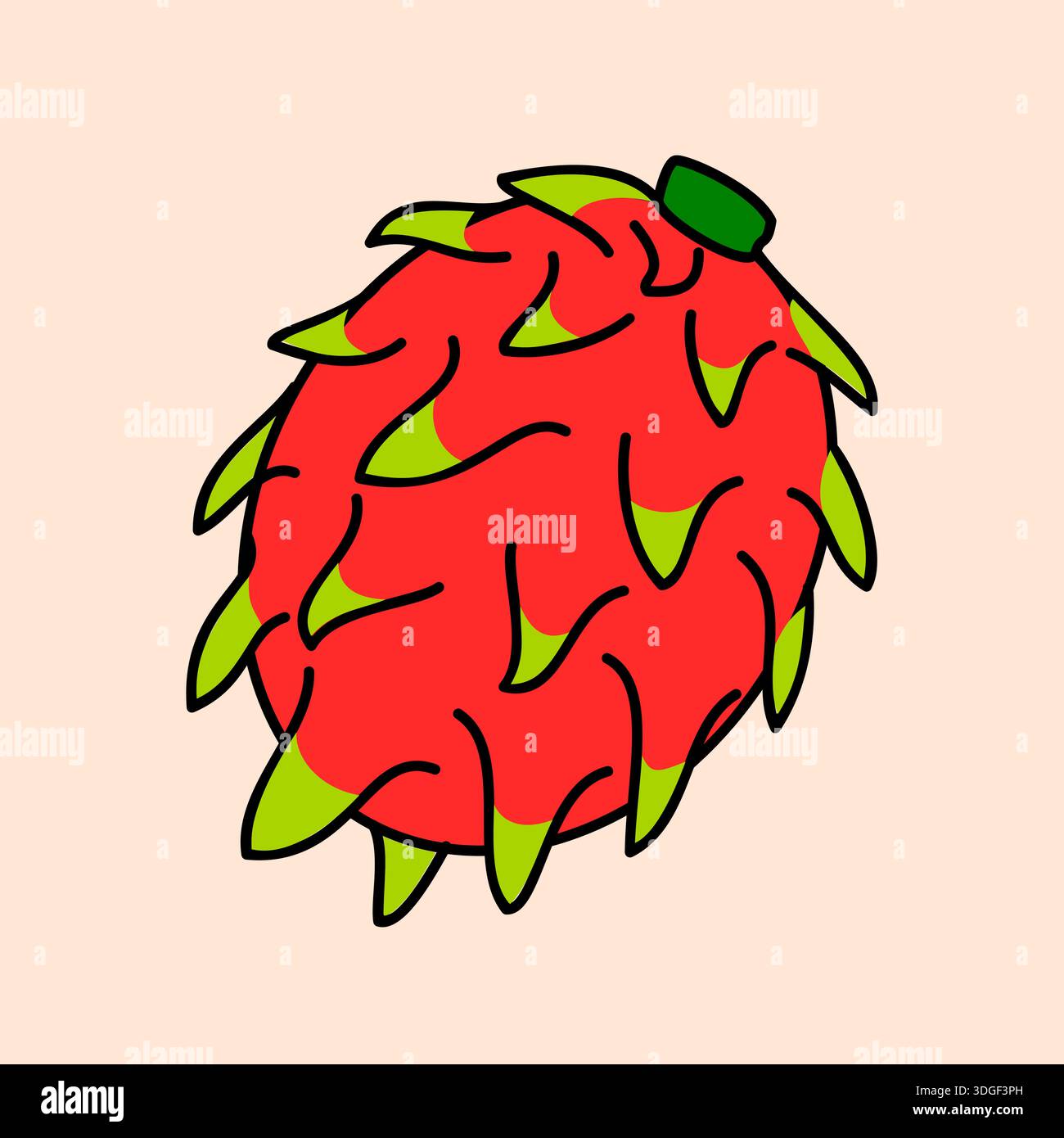 Fruit fresh dragon red Stock Vector Images - Alamy