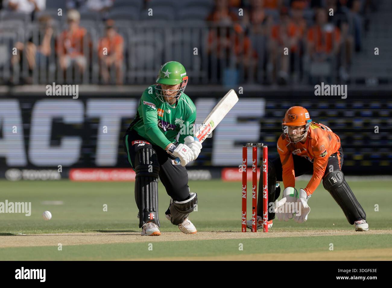 Perth, Australia. 17th Jan, 2026. Tom Rogers of the Stars bats during ...