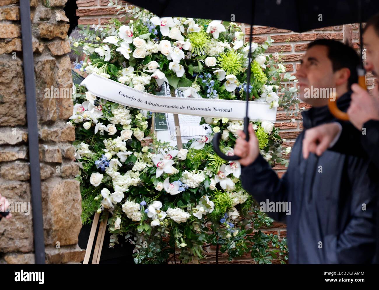 Wreaths arrive for the funeral of Princess Irene of Greece at the Greek ...