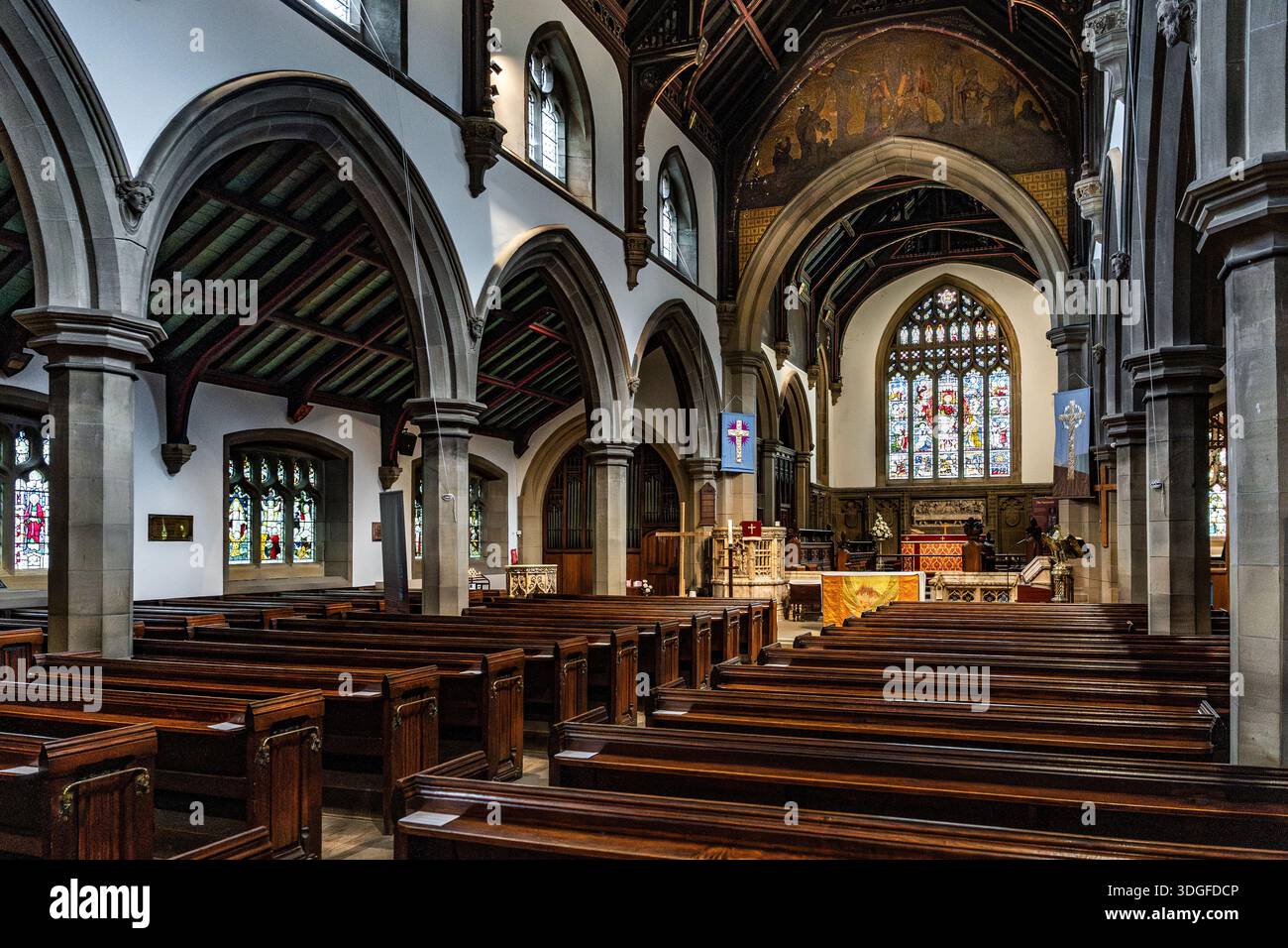 Interior of St Michael and All Angels Church, historic parish church ...