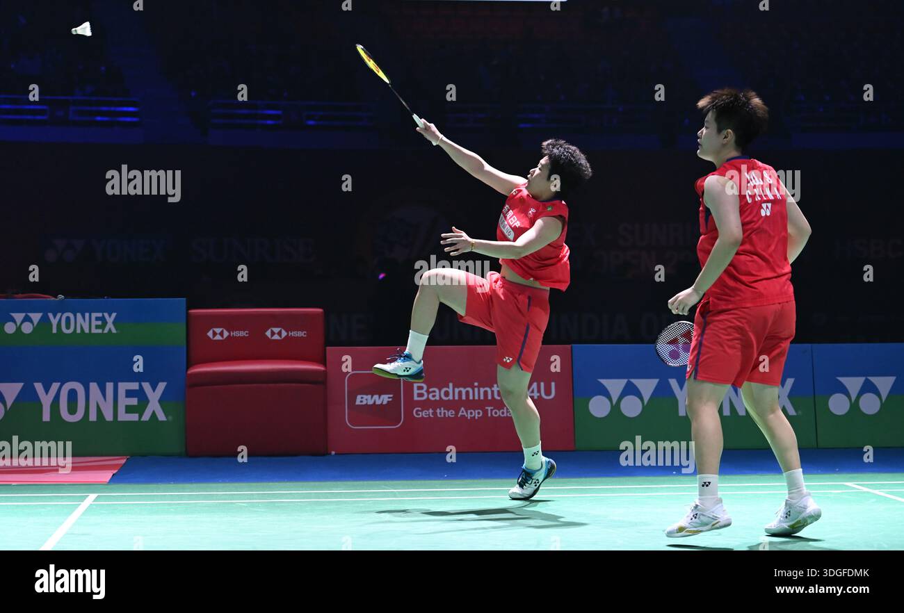 New Delhi. 17th Jan, 2026. China's Liu Shengshu/Tan Ning (L) compete ...
