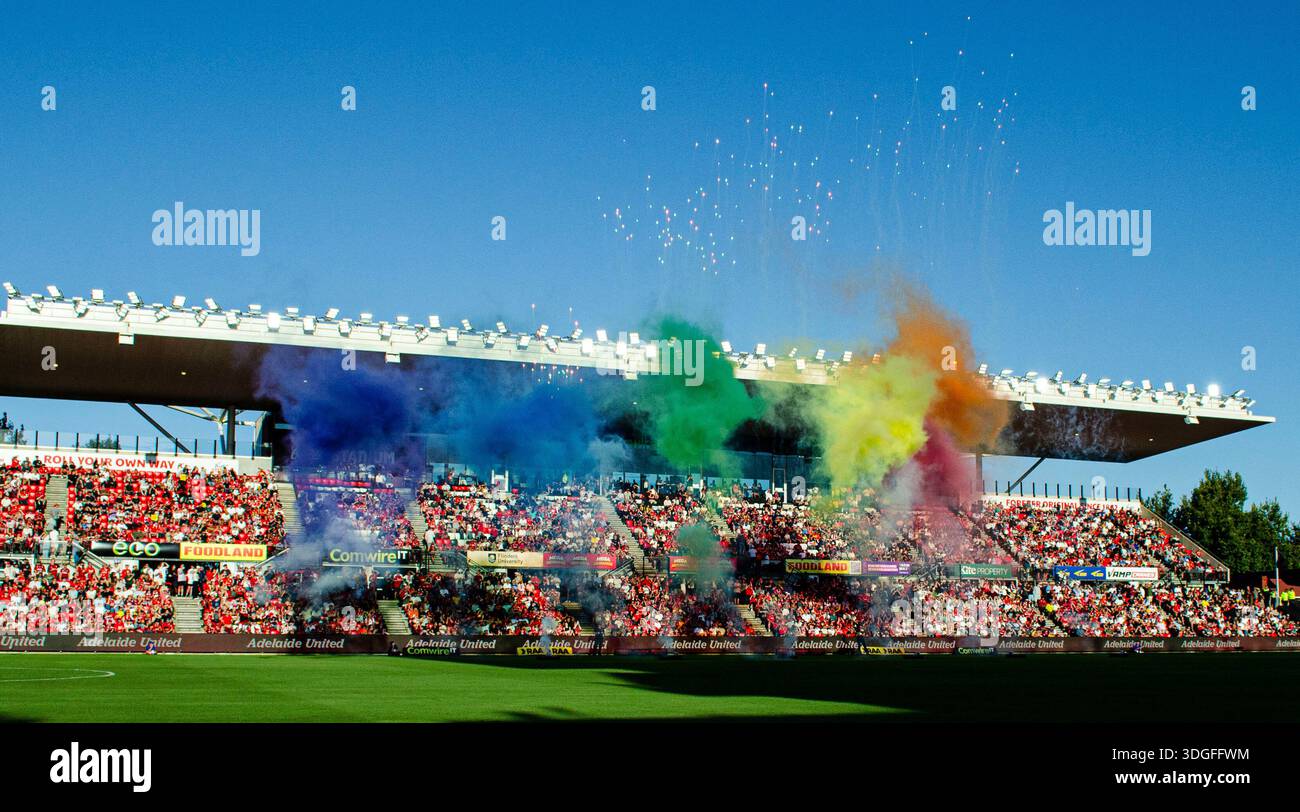 Adelaide, Australia. 17th Jan 2026. Pride fireworks go off pre-match ...