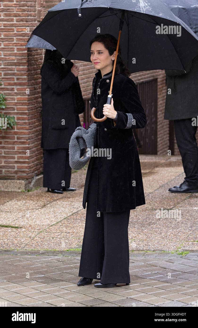 Isabel Díaz Ayuso arrives at the Greek Orthodox Cathedral of Saint ...