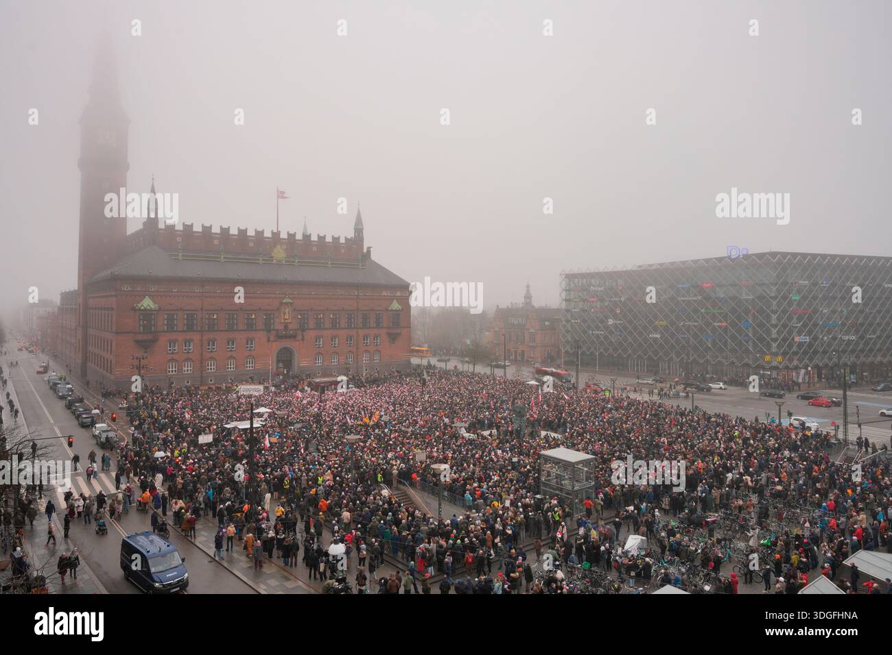 People gather for a pro- Greenlanders demonstration, in Copenhagen ...