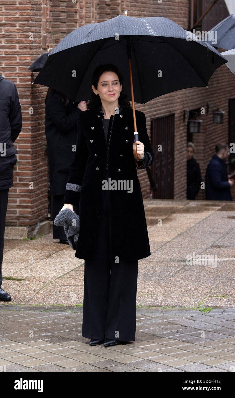 Isabel Díaz Ayuso arrives at the Greek Orthodox Cathedral of Saint ...