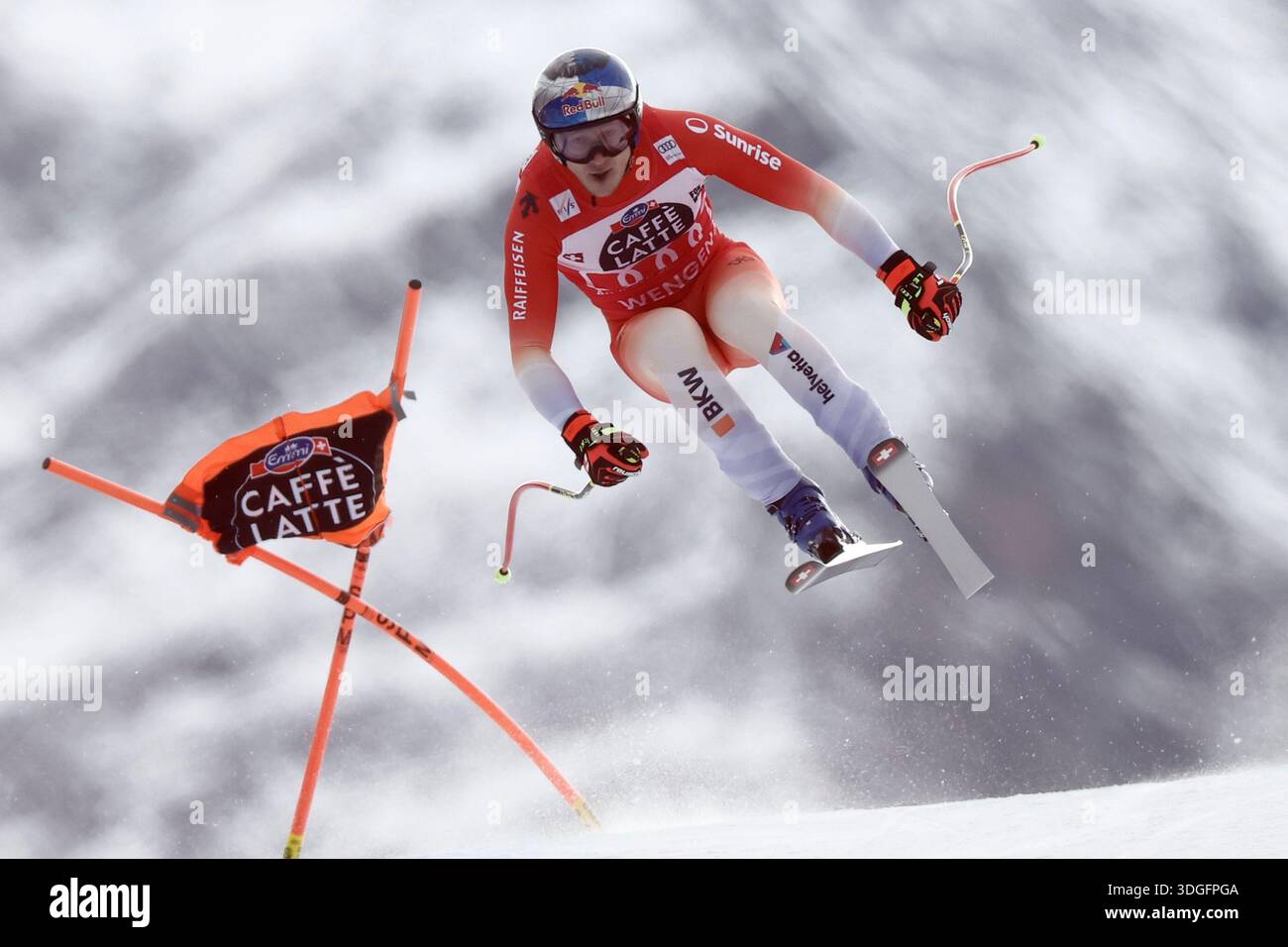 Switzerland's Marco Odermatt speeds down the course during an alpine ...