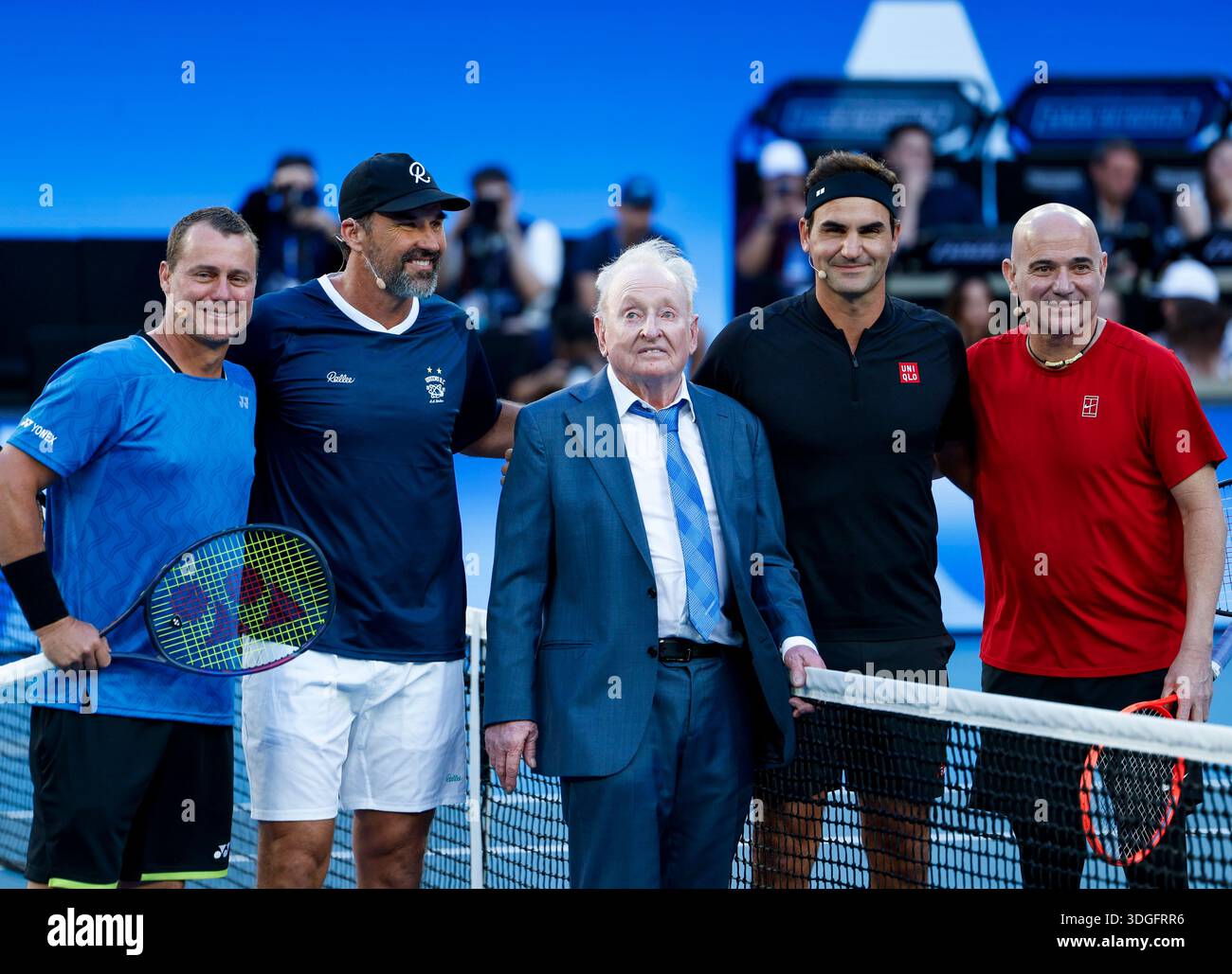 Melbourne, Australia. 17th Jan, 2026. Former tennis players Andre ...