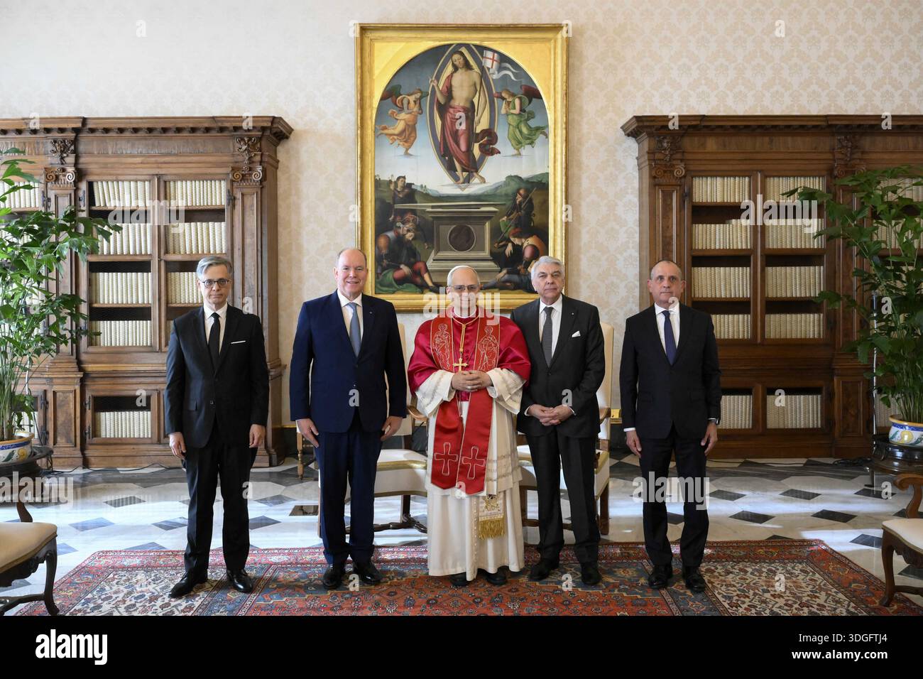 Pope Leo XIV meets Prince Albert of Monaco at the Vatican on January 17 ...
