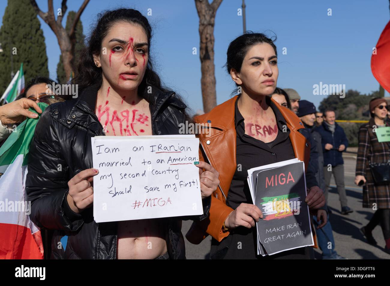 Rome, Italy. 17th Jan, 2026. Demonstration in Rome to protest the ...