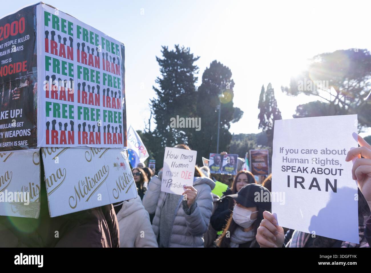 Rome, Italy. 17th Jan, 2026. Demonstration in Rome to protest the ...
