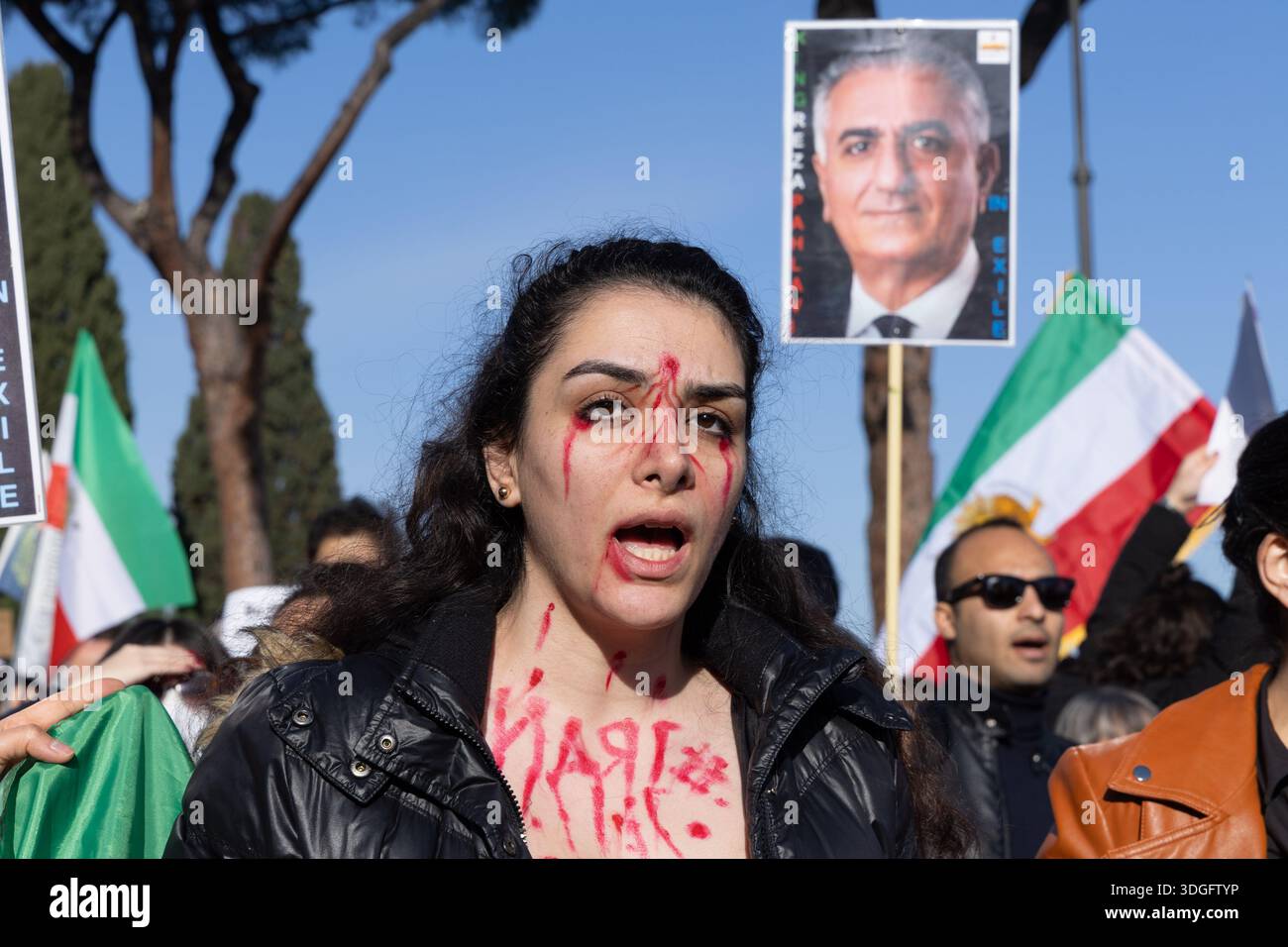 Rome, Italy. 17th Jan, 2026. Demonstration in Rome to protest the ...