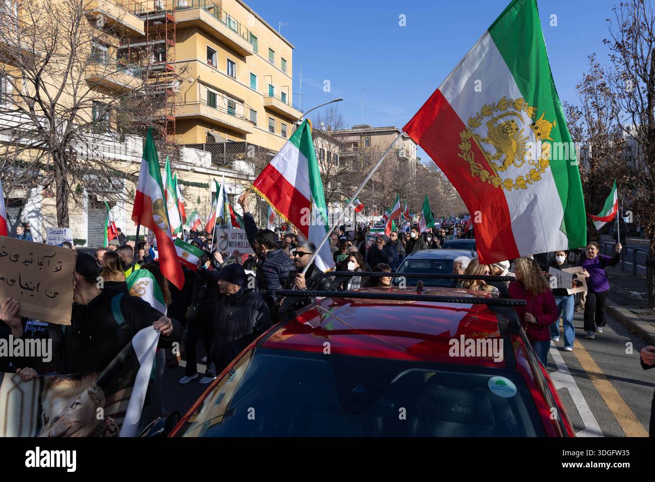 Rome, Italy. 17th Jan, 2026. Demonstration in Rome to protest the ...