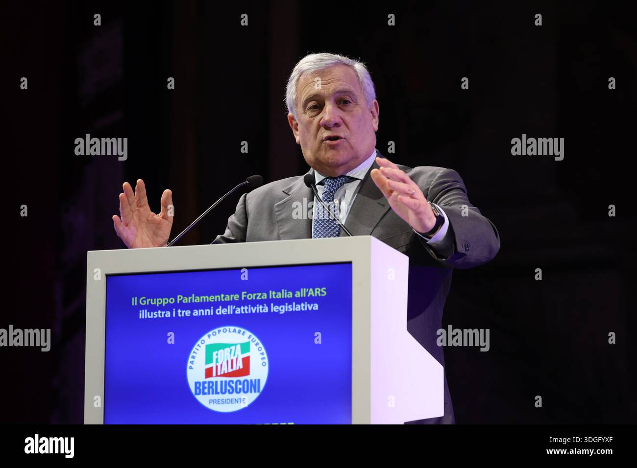 Palermo, Italy. 17th Jan, 2026. Antonio Tajani in Palermo at the ...