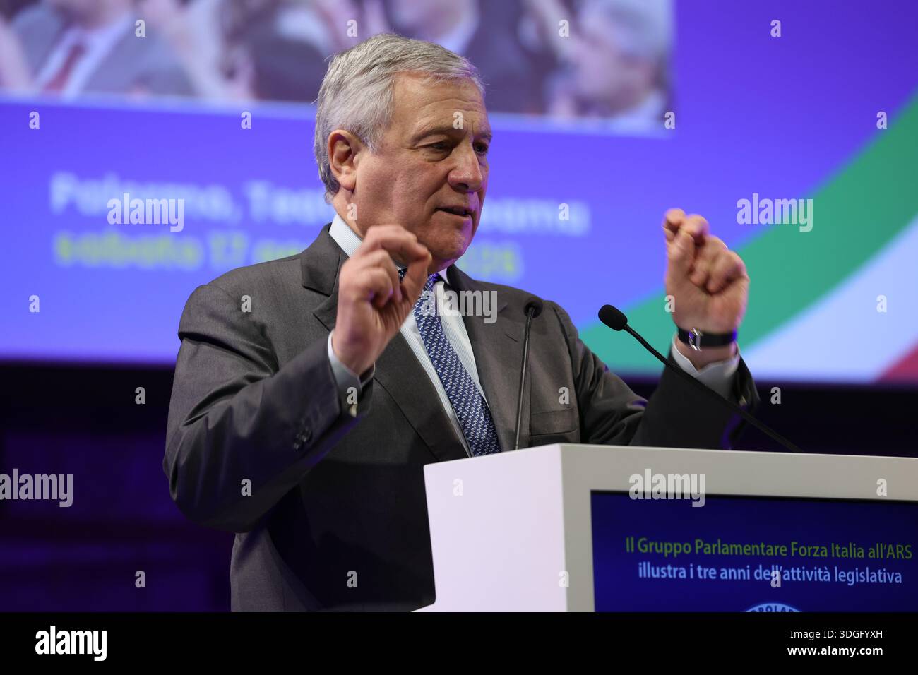 Palermo, Italy. 17th Jan, 2026. Antonio Tajani in Palermo at the ...