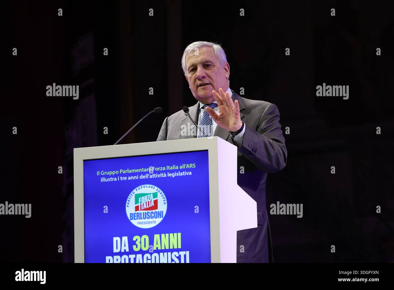 Palermo, Italy. 17th Jan, 2026. Antonio Tajani in Palermo at the ...