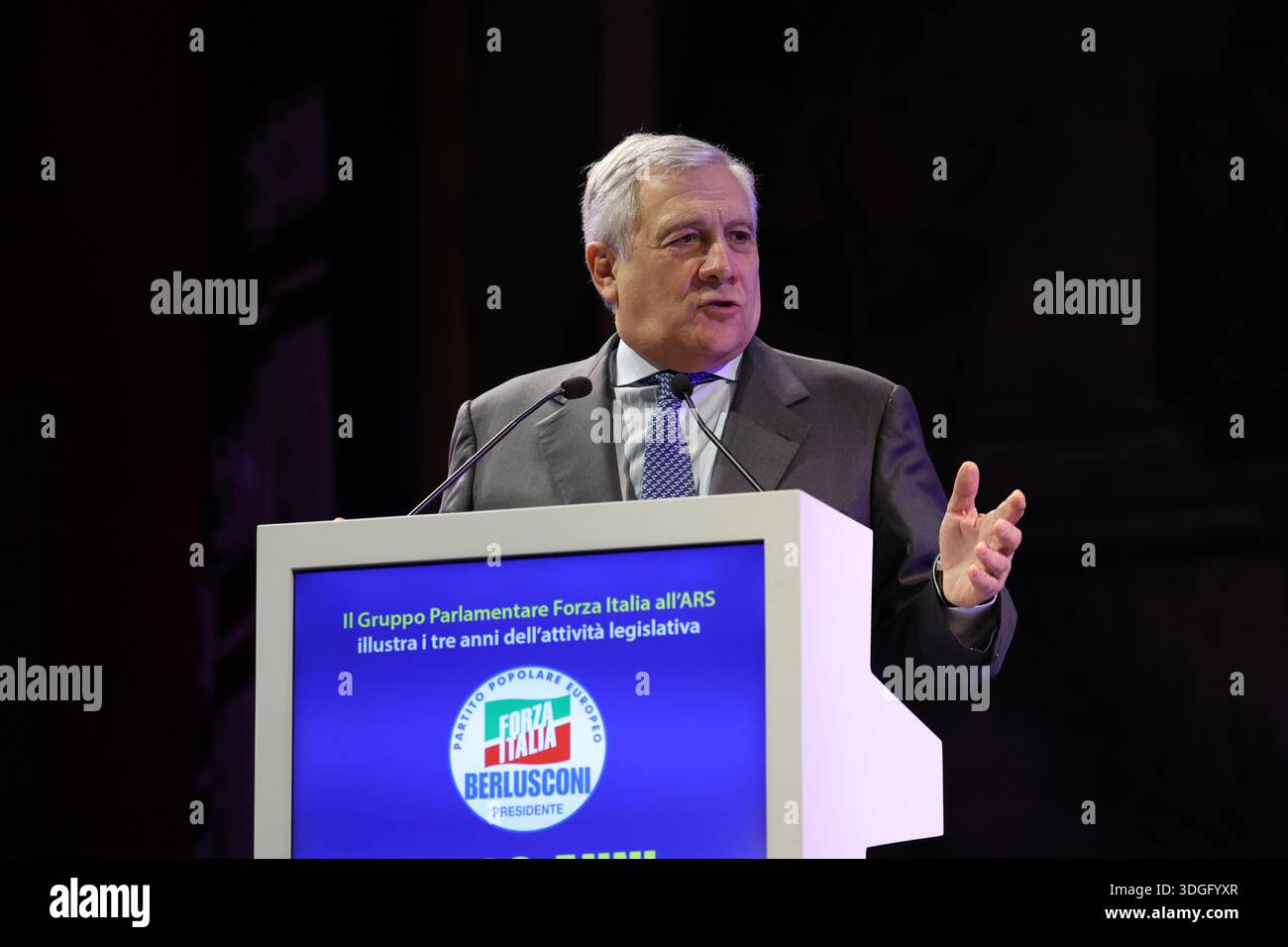 Palermo, Italy. 17th Jan, 2026. Antonio Tajani in Palermo at the ...