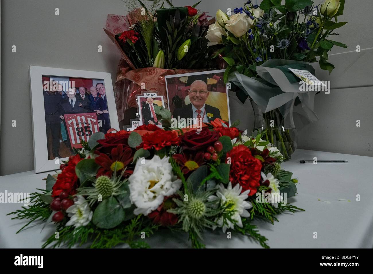 A memorial for former Sunderland AFC steward Andy Edmond during the ...