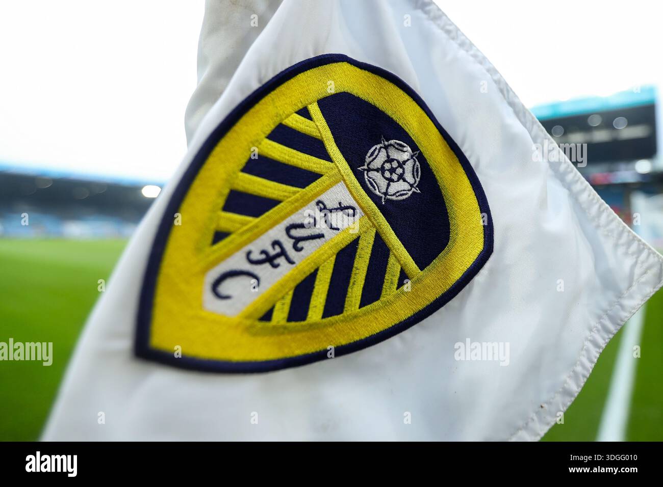 Leeds United corner flag ahead of the Premier League match Leeds United ...
