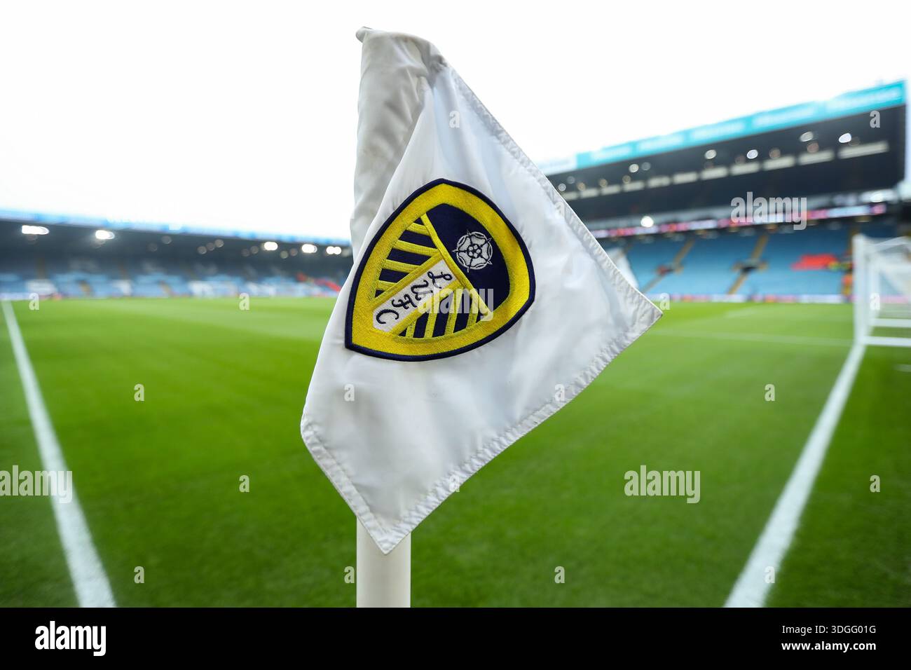 Leeds United corner flag ahead of the Premier League match Leeds United ...