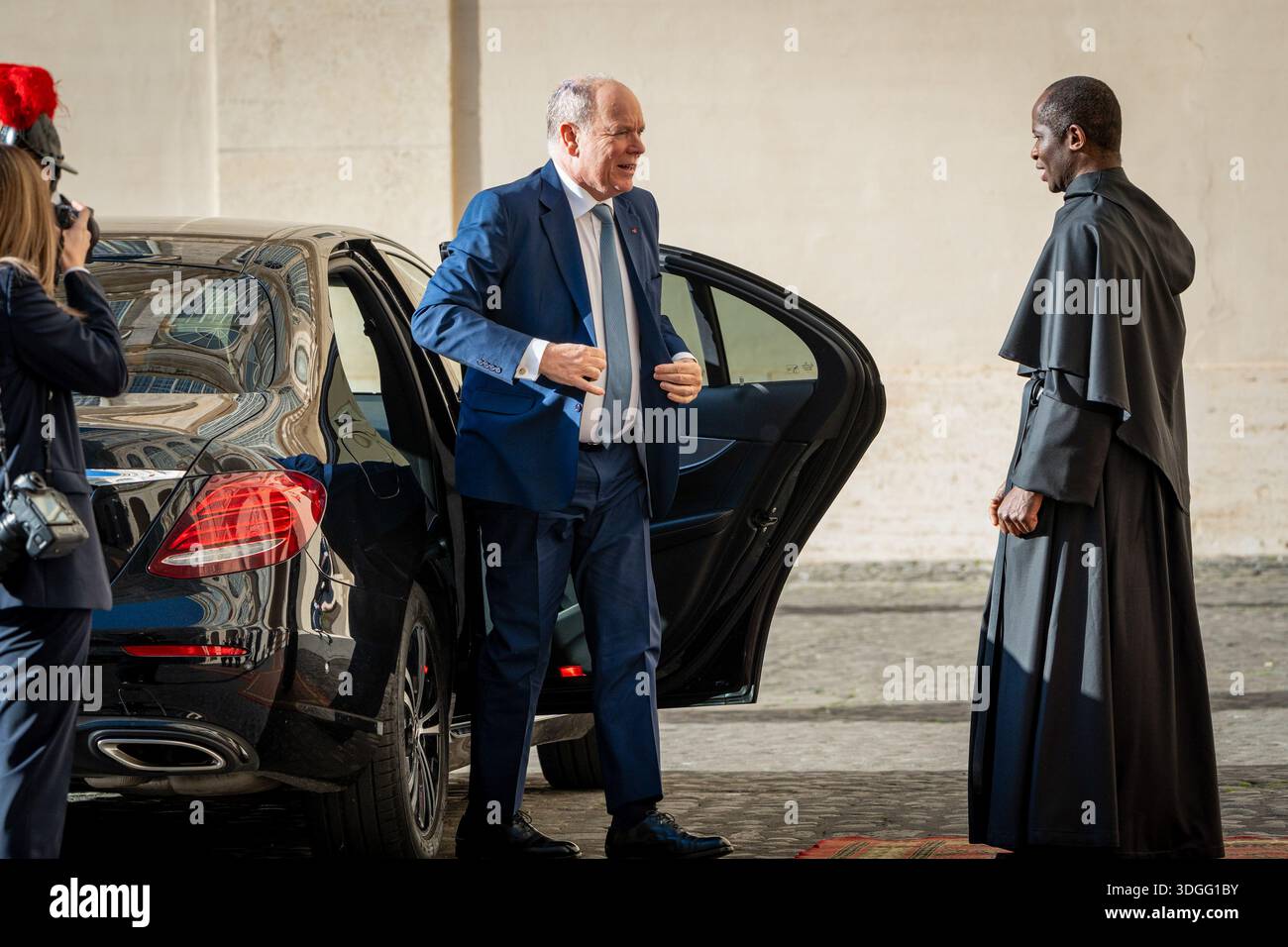 Vatican City, Vatican. 17th Jan, 2026. Prince Albert II of Monaco is ...