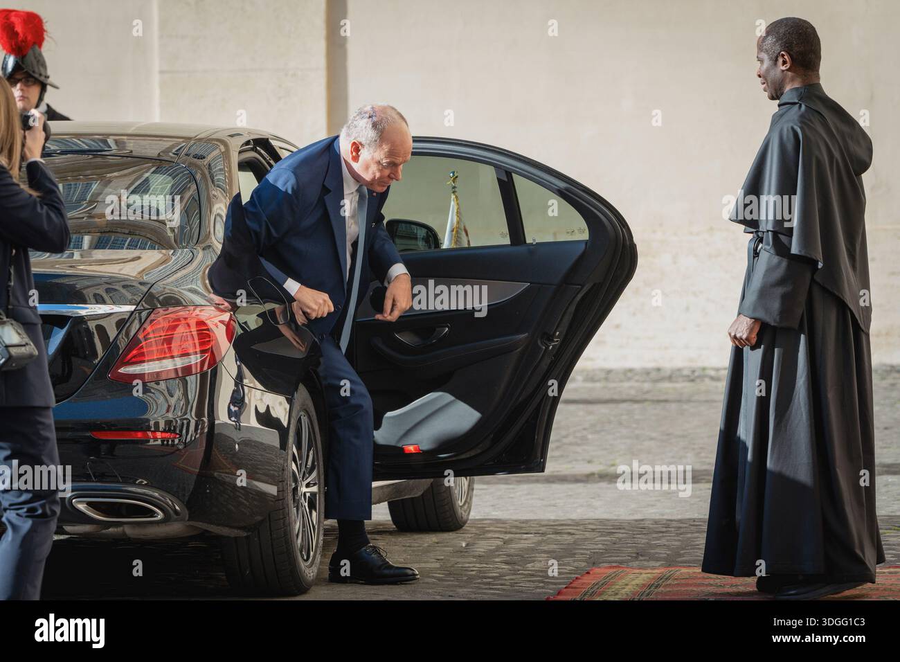 Vatican City, Vatican. 17th Jan, 2026. Prince Albert II of Monaco is ...