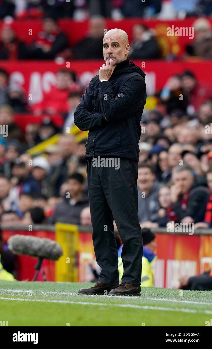 Manchester, UK. 17th Jan, 2026. Pep Guardiola coach of Manchester City ...
