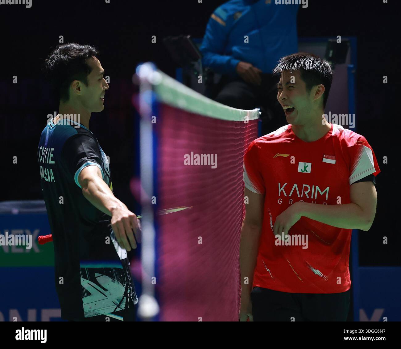 Jonatan CHRISTIE of Indonesia vs. LOH Kean Yew of Singapore during Men ...