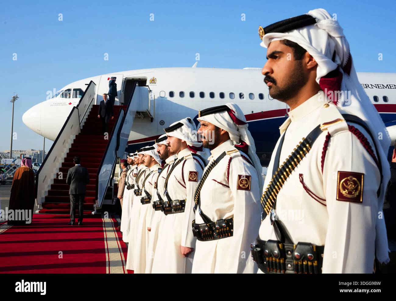 Doha, Qatar. 17th Jan, 2026. Prime Minister Mark Carney arrives in Doha ...