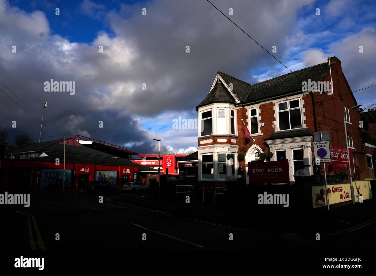 A general view outside the City Ground before the Premier League match ...