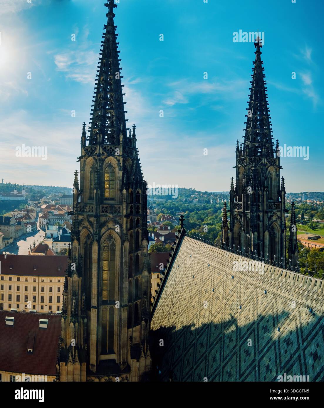 Gothic Skyline Outline, Skyline Of Prague Showcases Gothic Cathedral ...