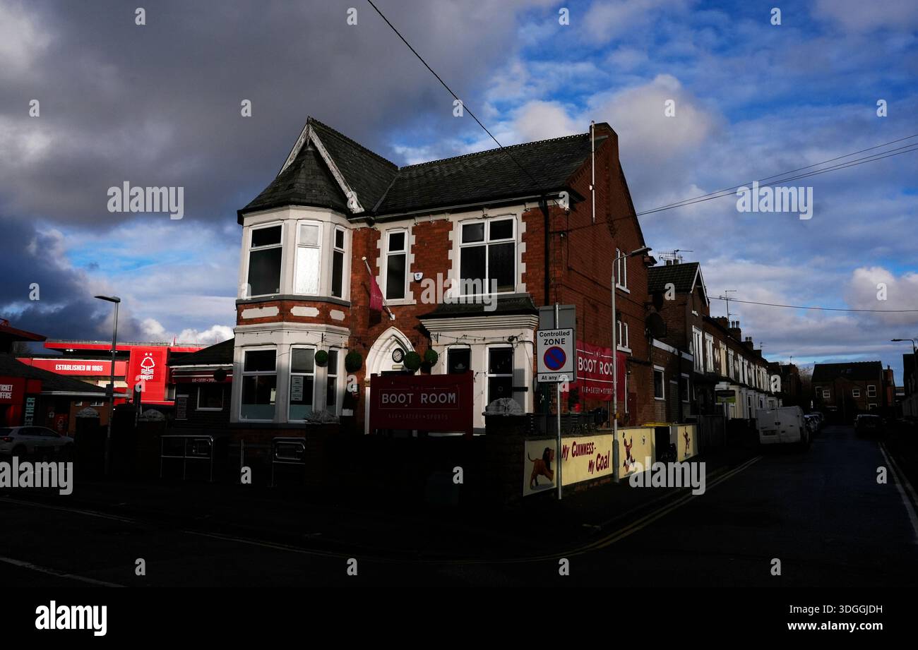 A general view outside the City Ground before the Premier League match ...