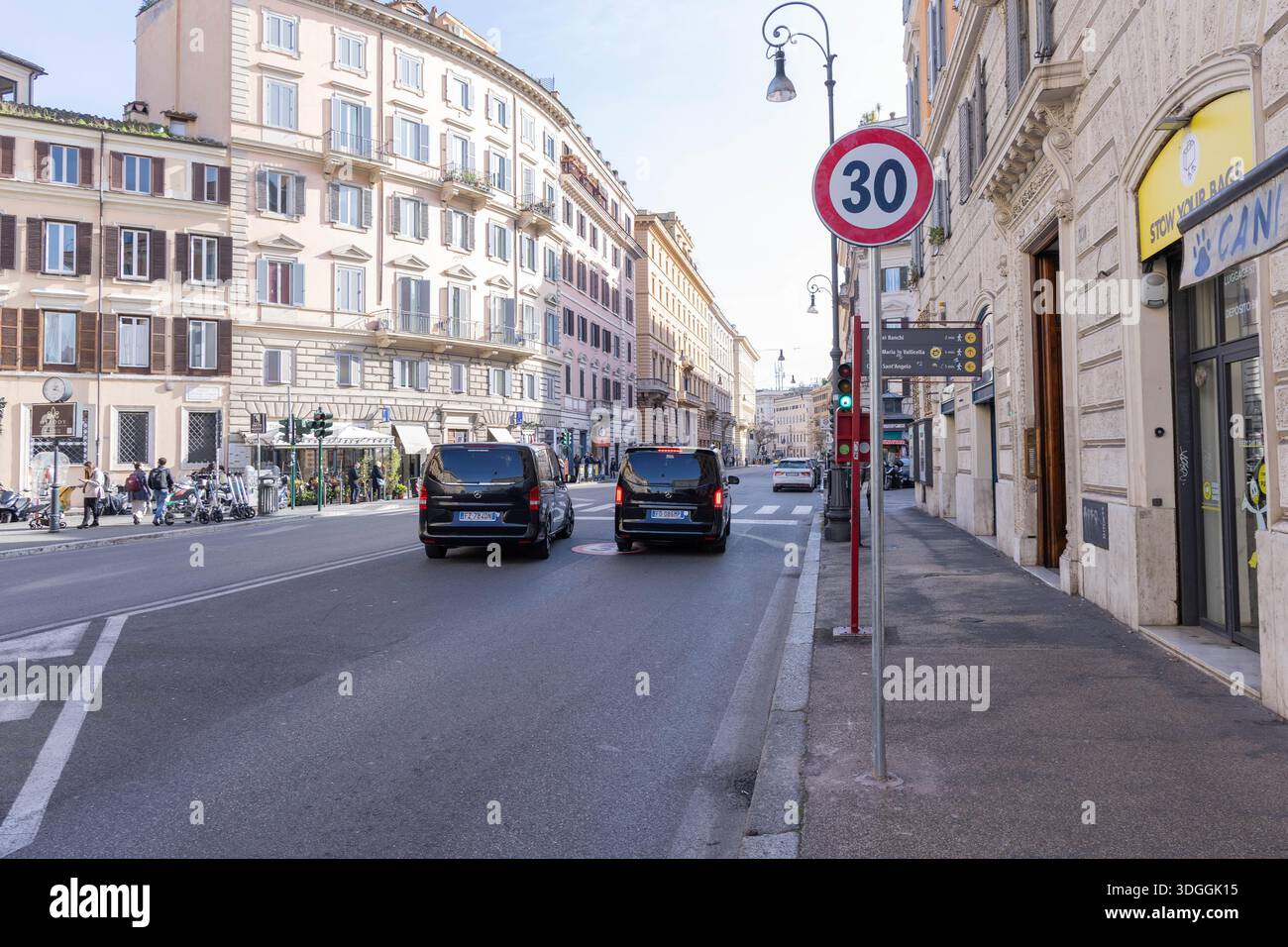 Rome, Italy. 17th Jan, 2026. Sign indicating the new speed limit of 30 ...