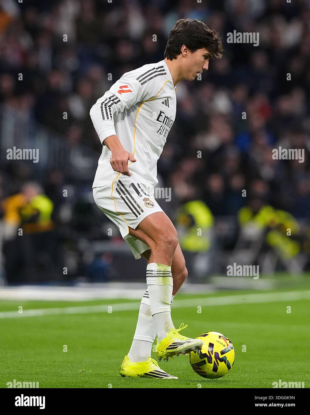 Madrid, Spain. 17th Jan, 2026. Real Madrid CF's Gonzalo Garcia during ...