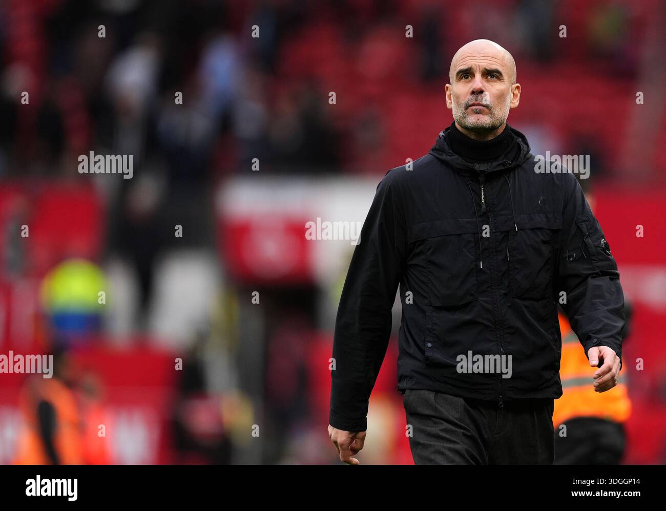 Manchester City manager Pep Guardiola reacts following the Premier ...