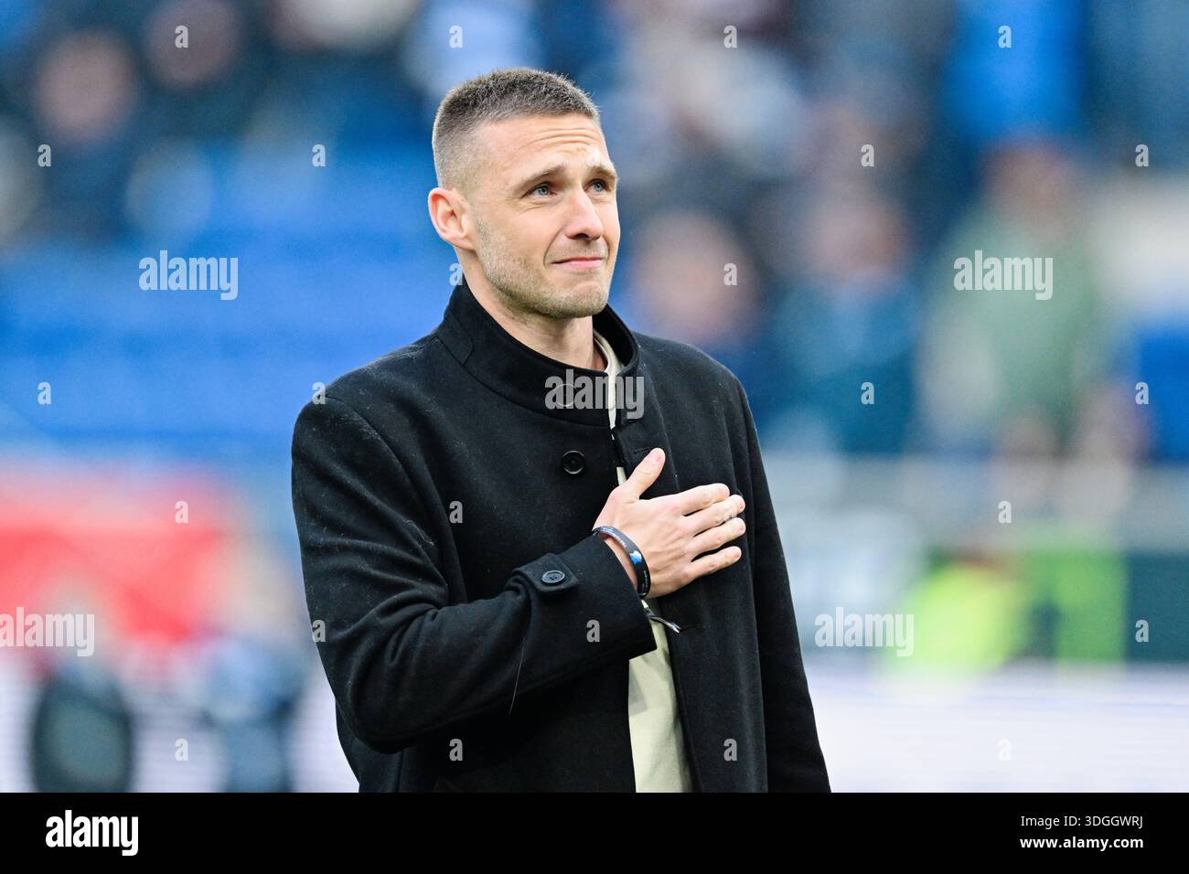 Former Hoffenheim player Pavel Kaderabek thanks the fans at his ...