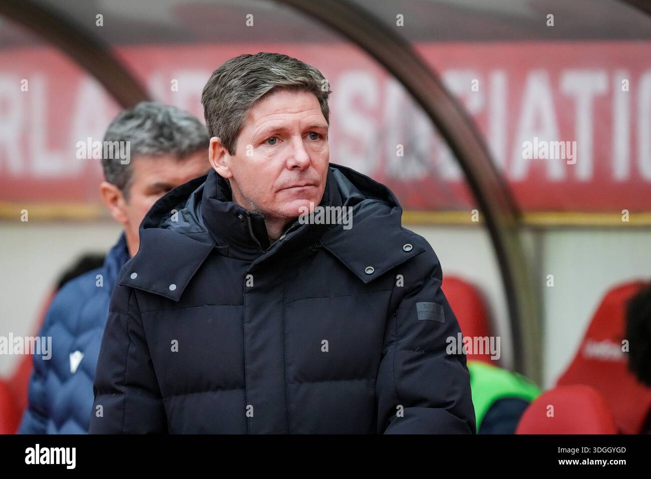 Oliver Glasner manager of Crystal Palace walks out during the Premier ...