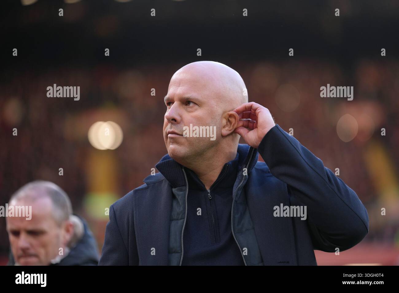 Liverpool's manager Arne Slot enters to the pitch prior to the English ...