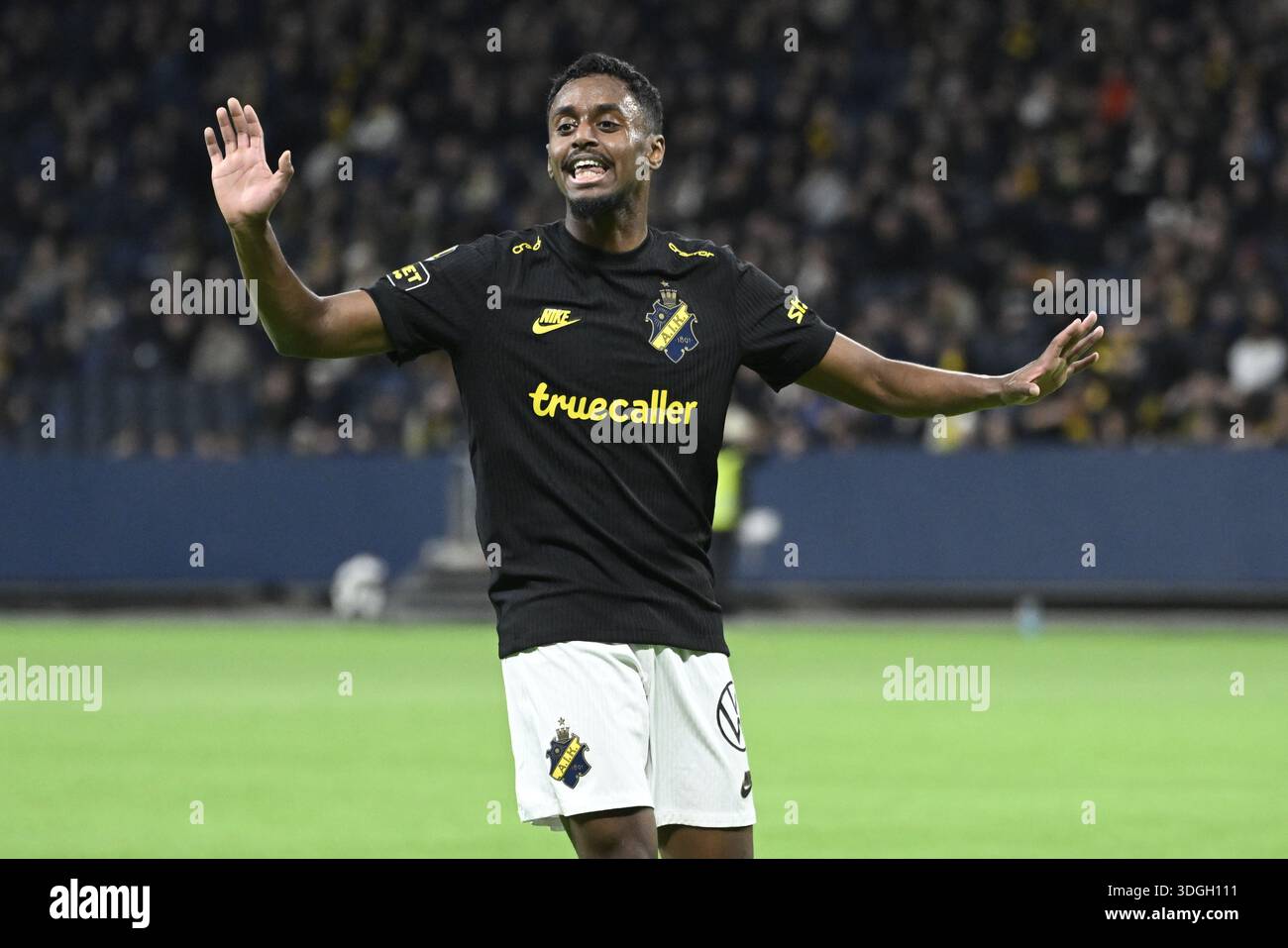 STOCKHOLM, SWEDEN 20260117AIK's Abdihakim Ali during Saturday's ...
