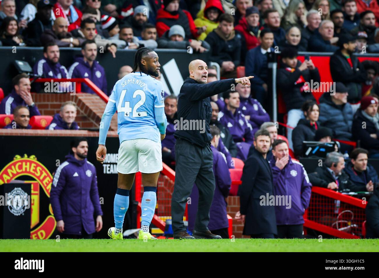 Manchester, UK. 17th Jan, 2026. Manchester City Manager Pep Guardiola ...