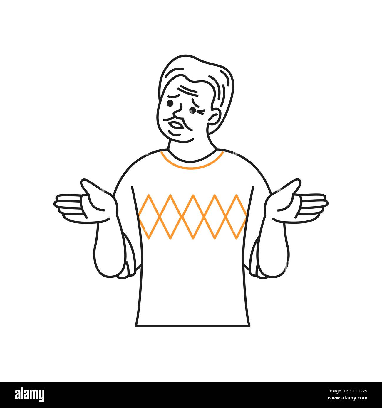Simple line drawing features Stock Vector Images - Alamy