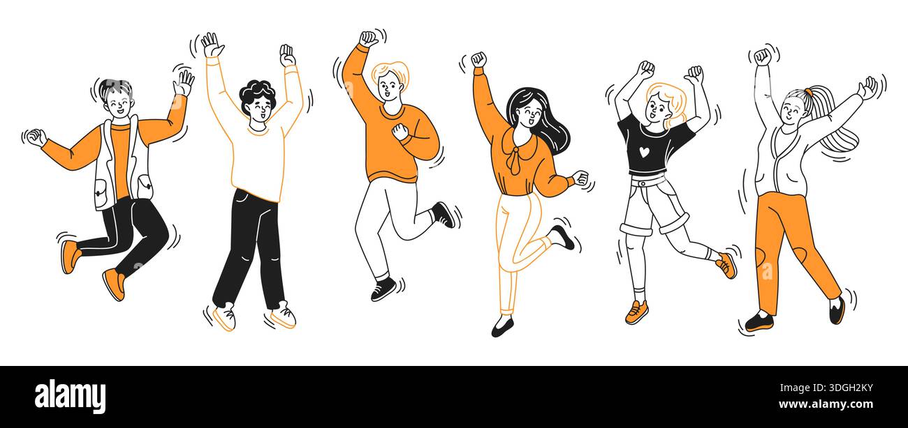 Jumping motion animation cartoon positive hi-res stock photography and ...