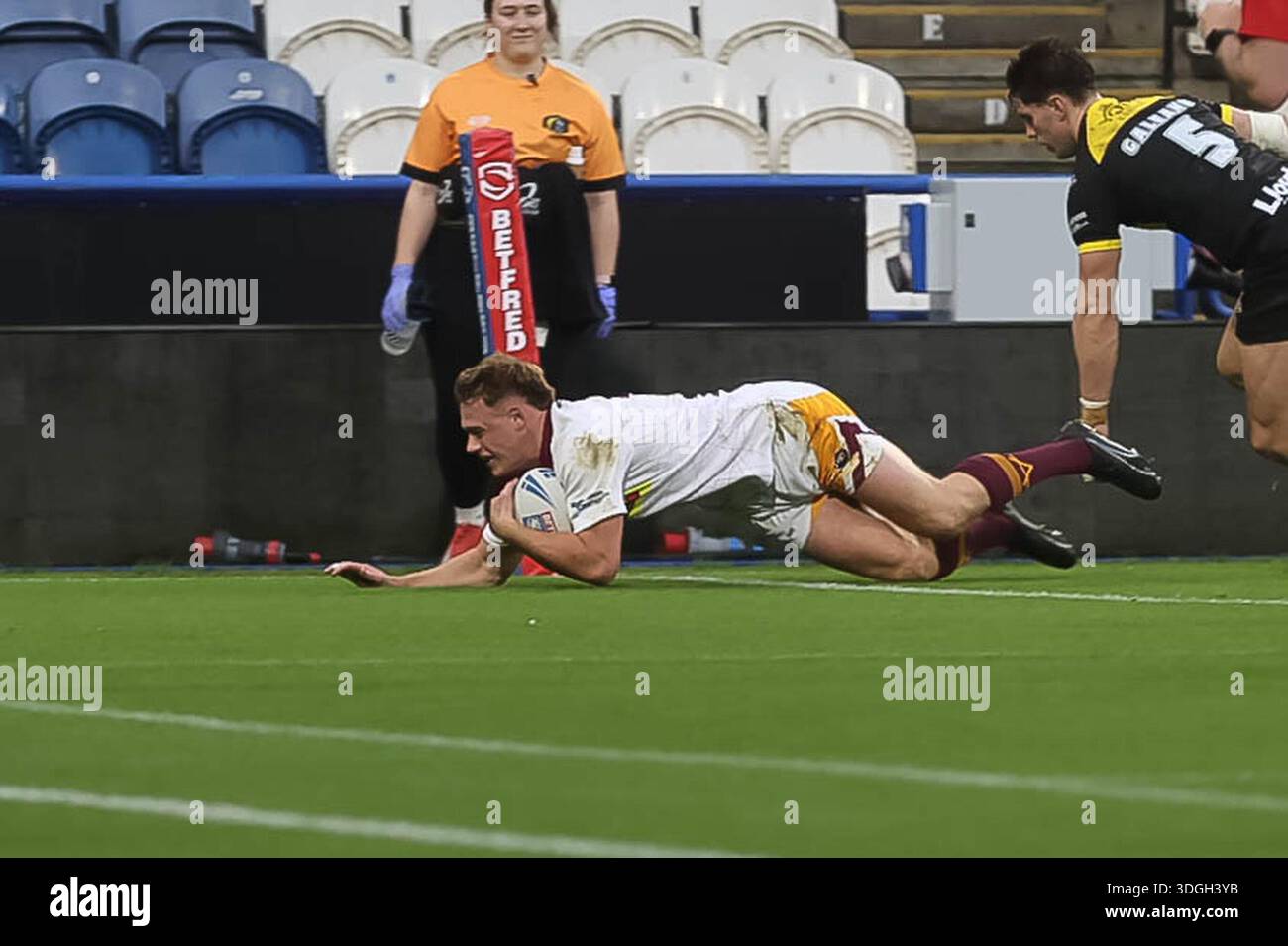 Try Huddersfield during the Pre- Seaon Friendly match between ...